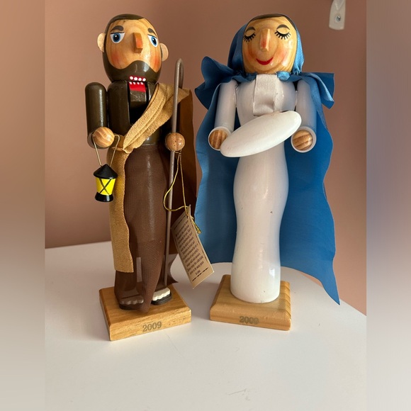 Holiday | Rare Limited Edition Wood Nutcrackers Joseph Mary And Jesus ...